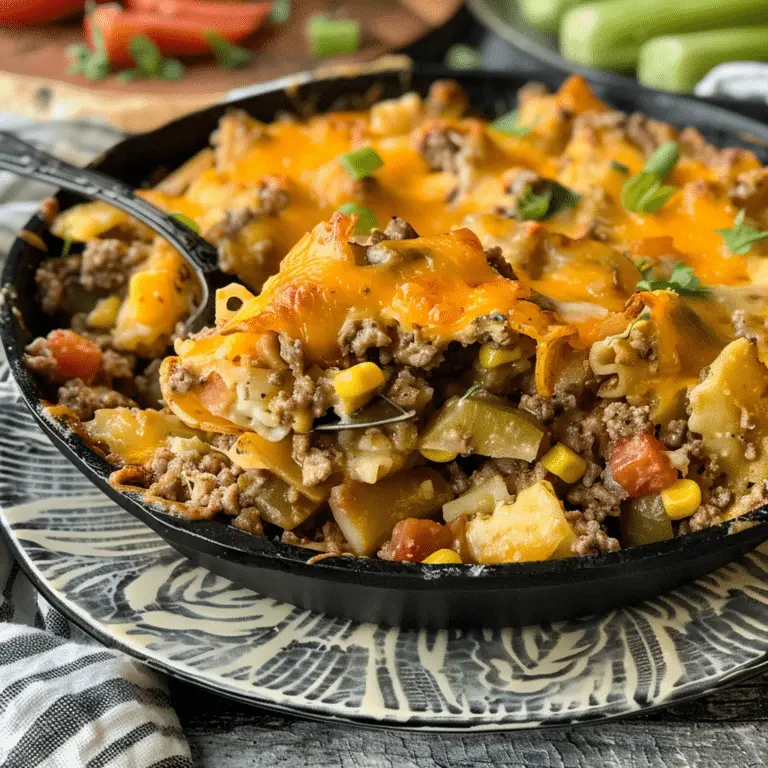 Easy Hobo Casserole Recipe - sandyrecipes.com