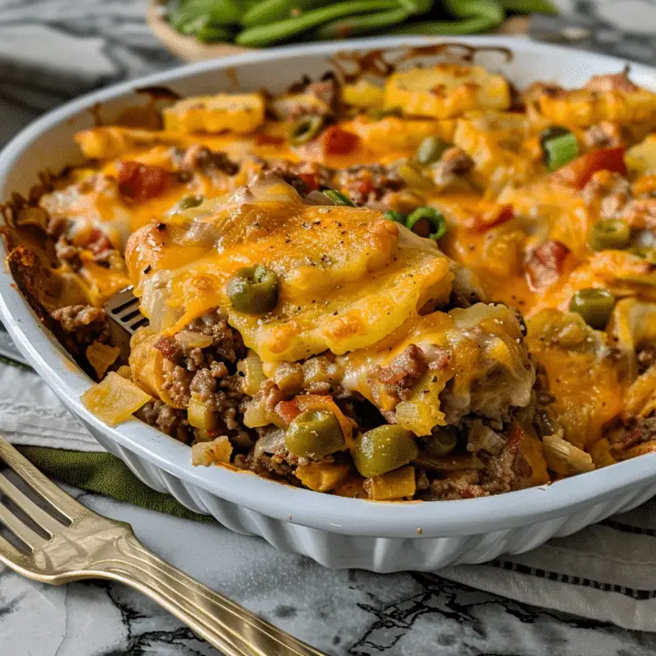 Easy Hobo Casserole Recipe - sandyrecipes.com