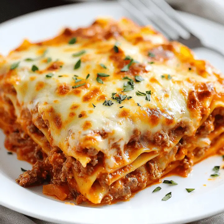 Easy Beef Lasagna Recipe - sandyrecipes.com