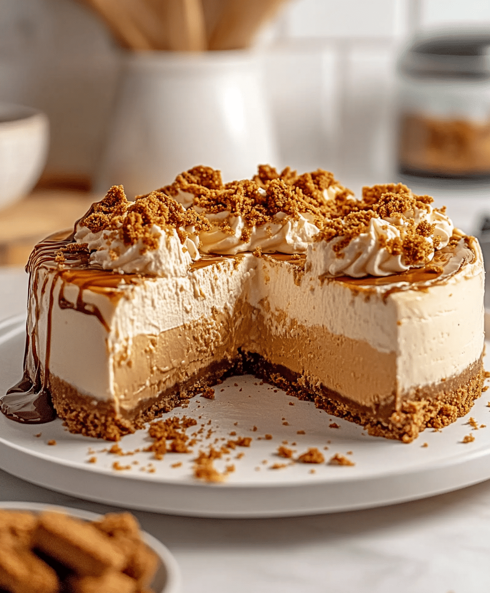 Biscoff Cheesecake Recipe - sandyrecipes.com