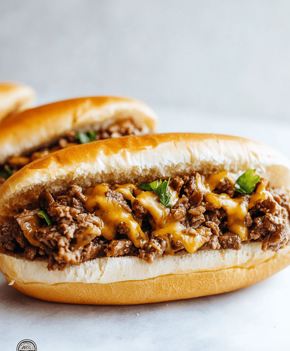 Cheesy Hot Beef Sandwich Recipe - sandyrecipes.com