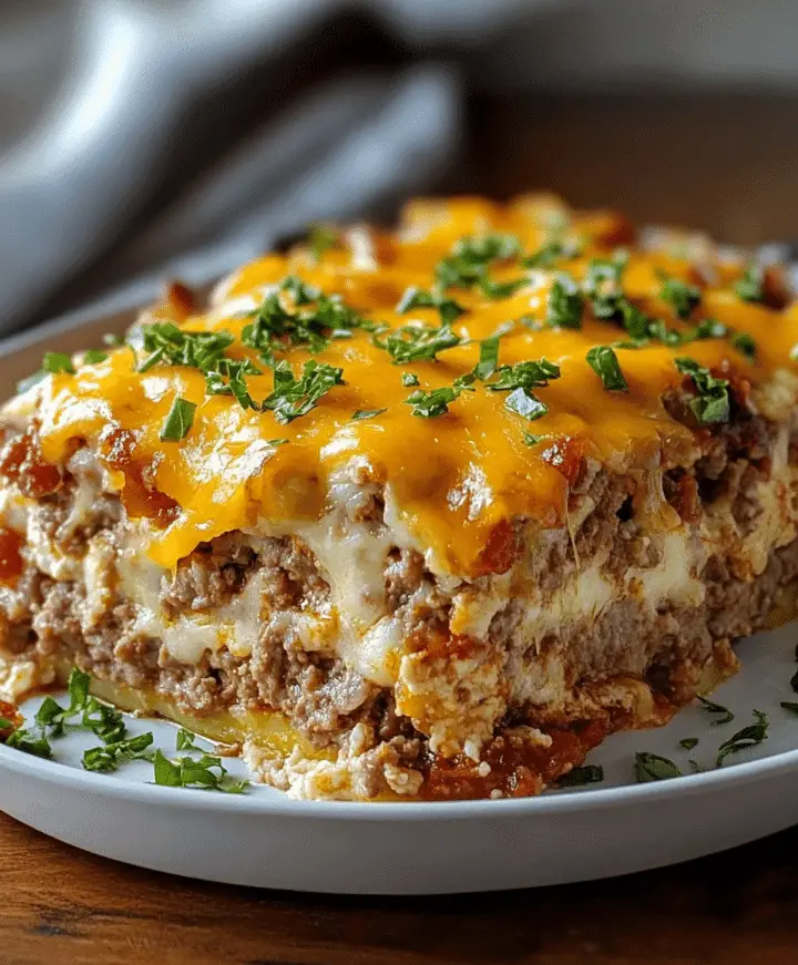 Cheesy Loaded Meatloaf Casserole Recipe - sandyrecipes.com
