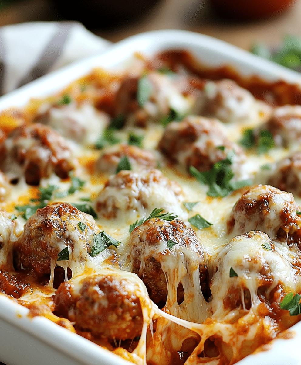 Dump And Bake Meatball Casserole Recipe - sandyrecipes.com