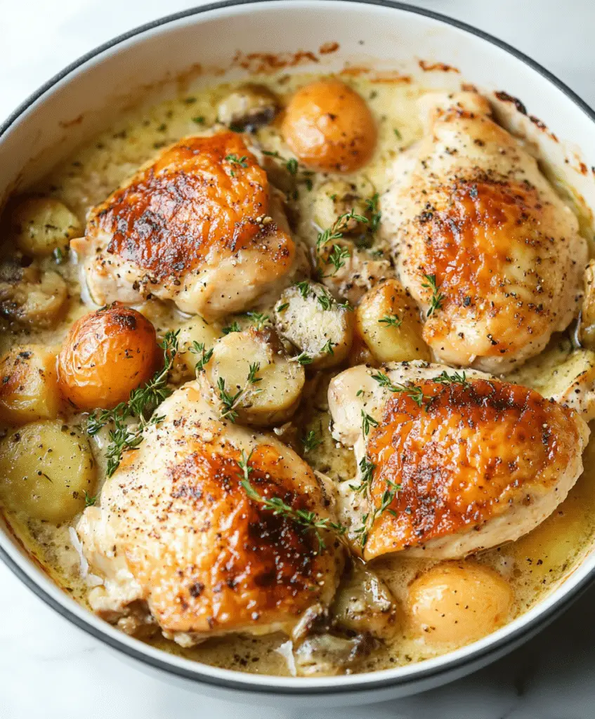 French Chicken Casserole Recipe - sandyrecipes.com