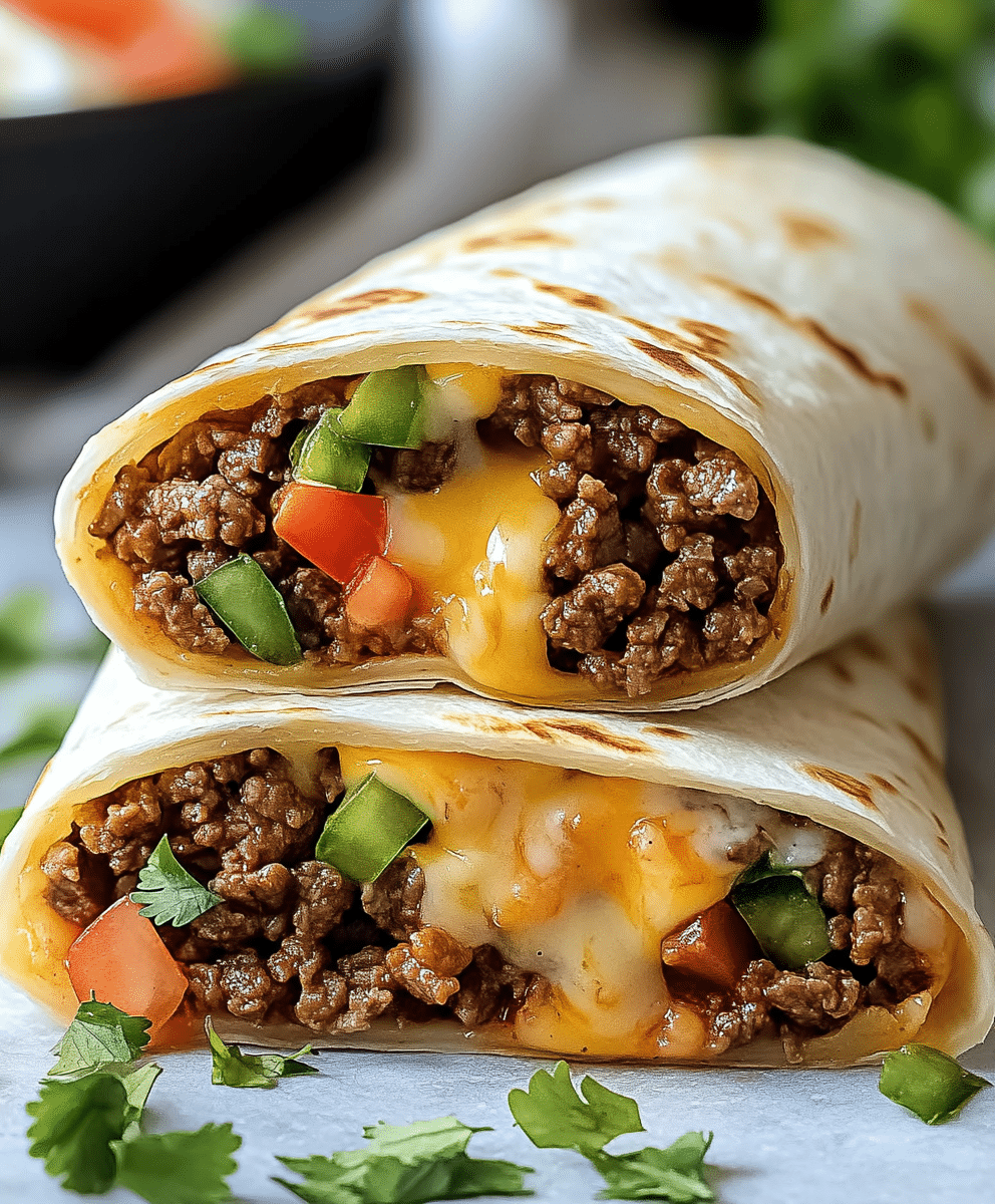 Nacho Cheese Beef Wrap Recipe - sandyrecipes.com