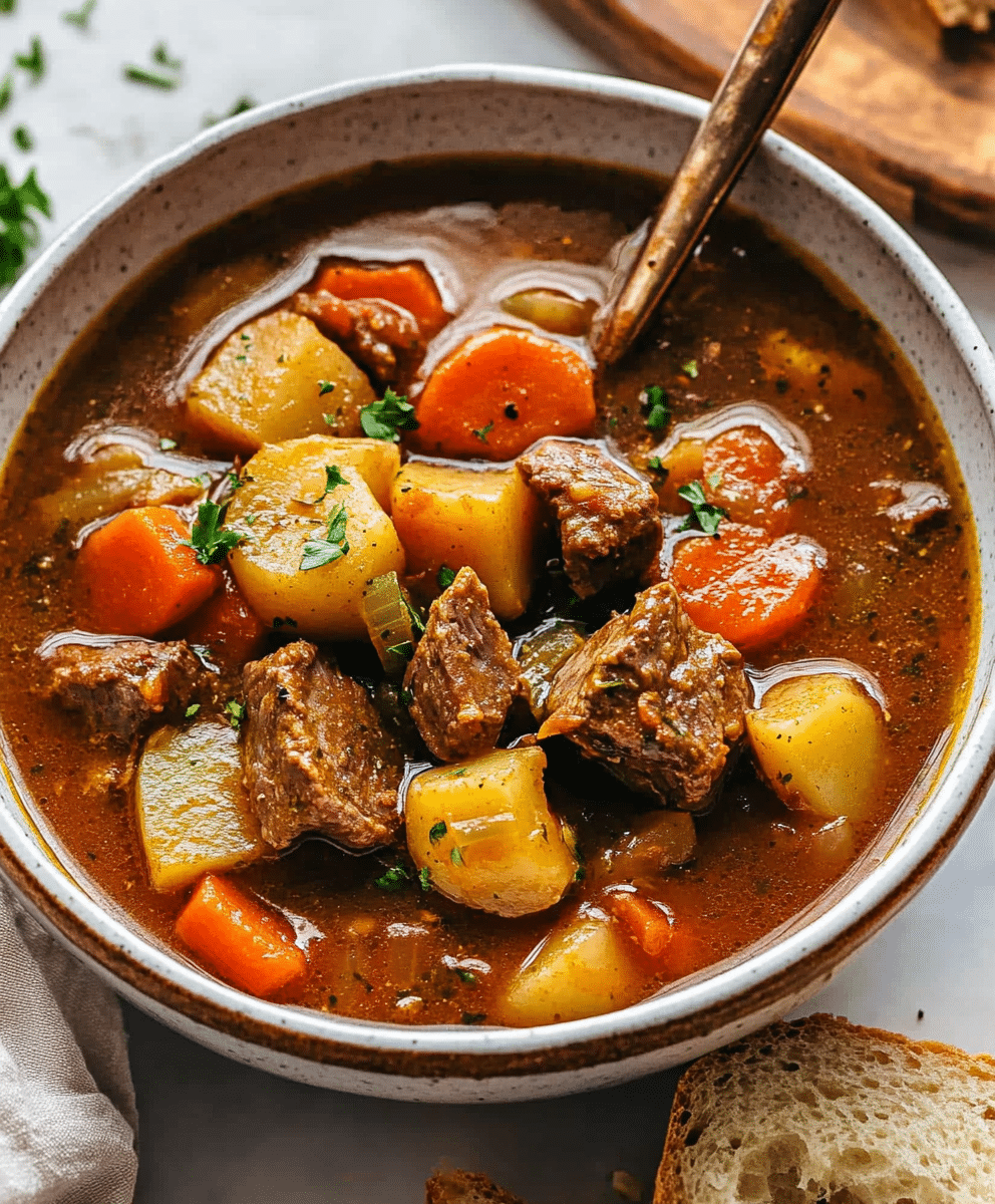 Old Fashioned Beef Stew Recipe - sandyrecipes.com