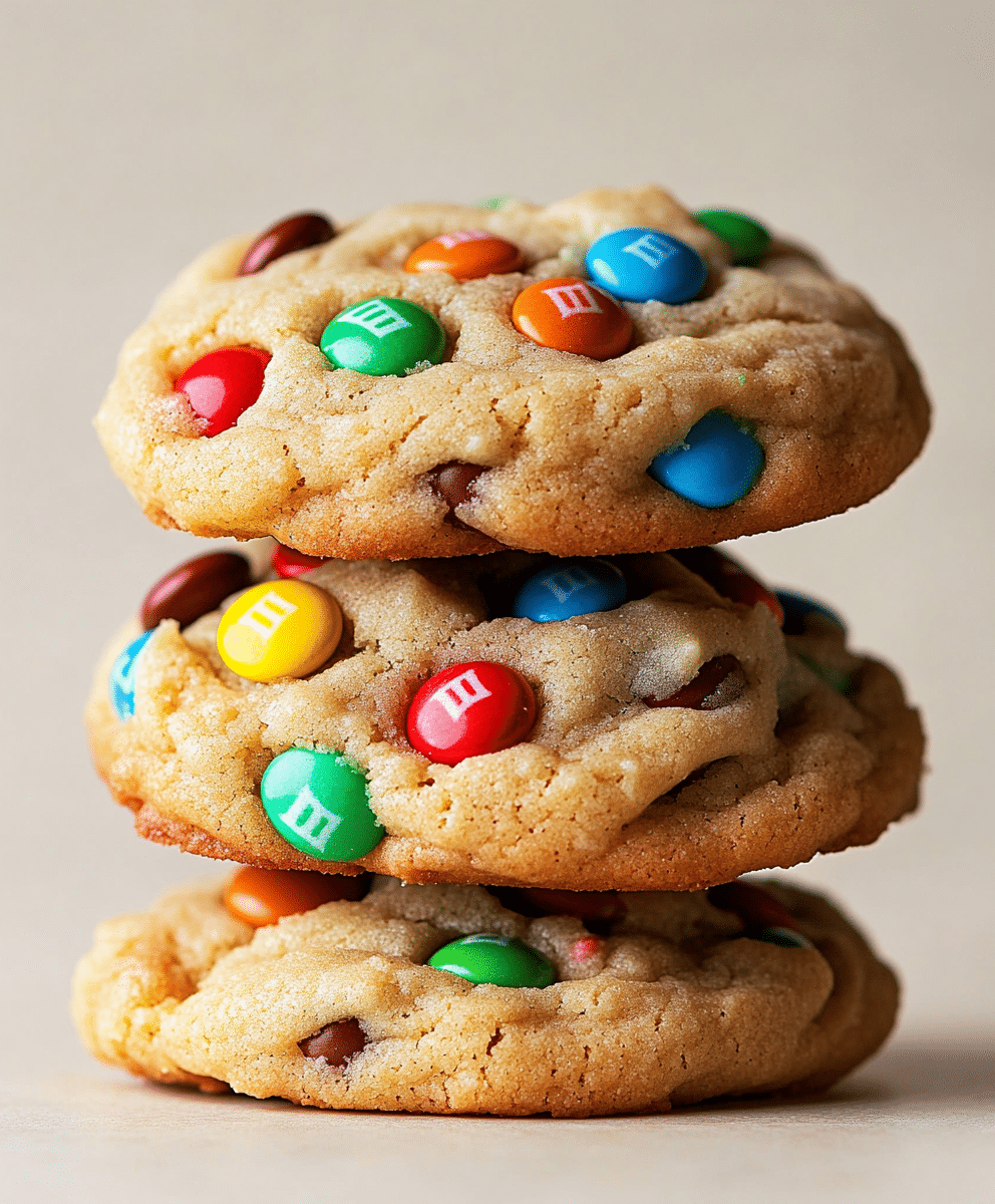 Rainbow M&M Cookies Recipe - sandyrecipes.com