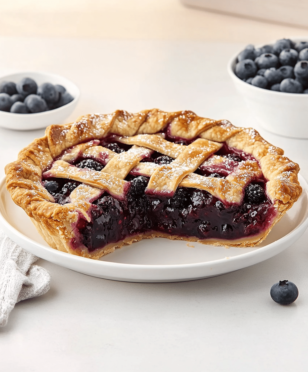 Triple Berry Pie Recipe - sandyrecipes.com