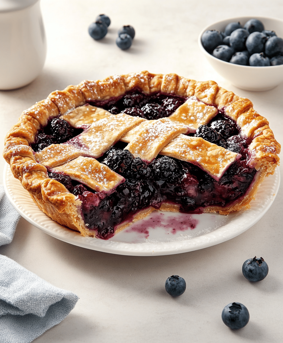 Triple Berry Pie Recipe - sandyrecipes.com