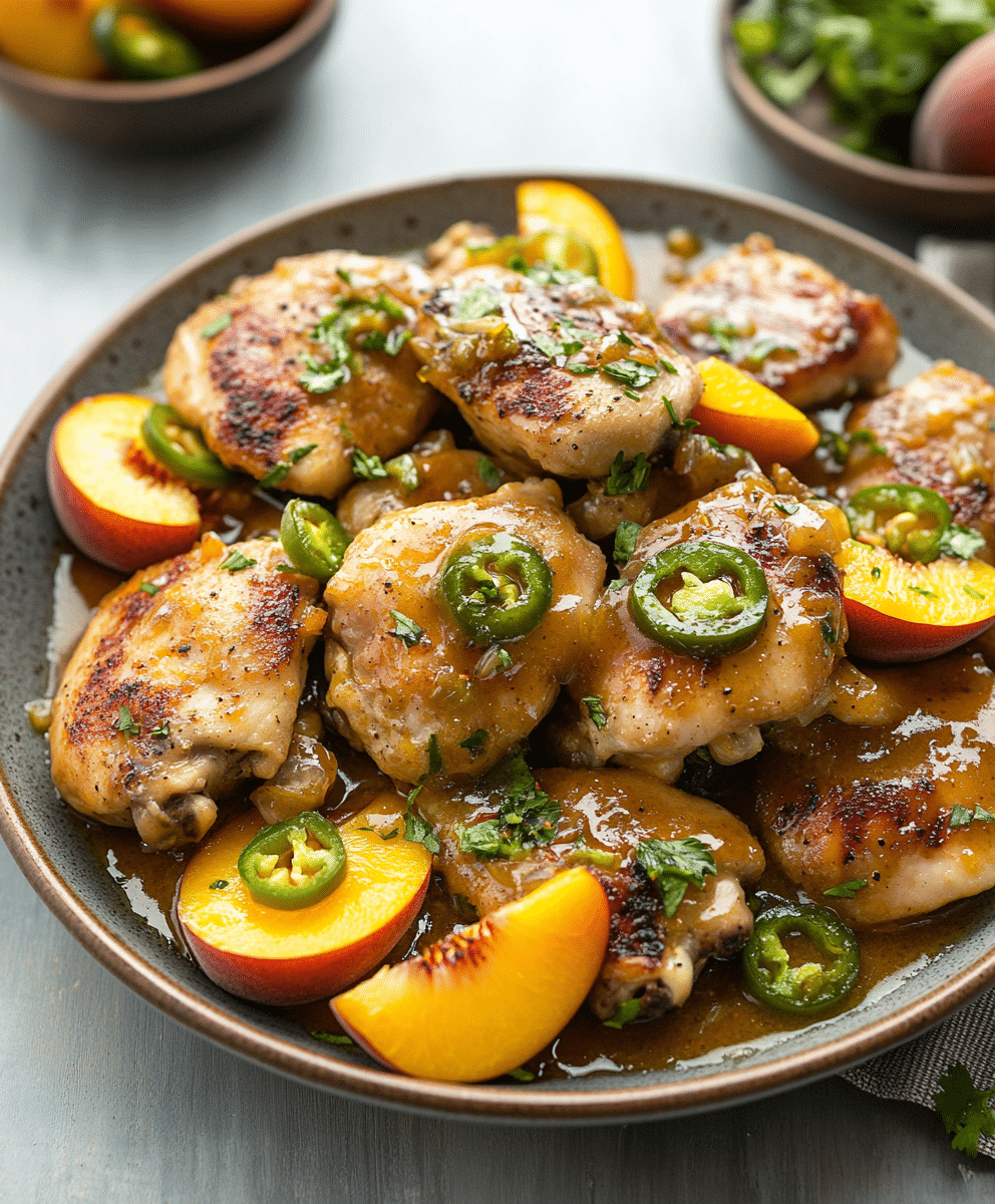 jalapeno peach chicken recipe - sandyrecipes.com