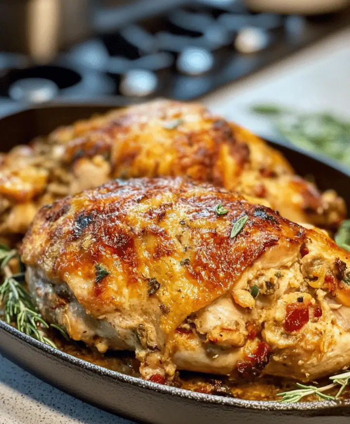 Stuffed Chicken Recipe - sandyrecipes.com