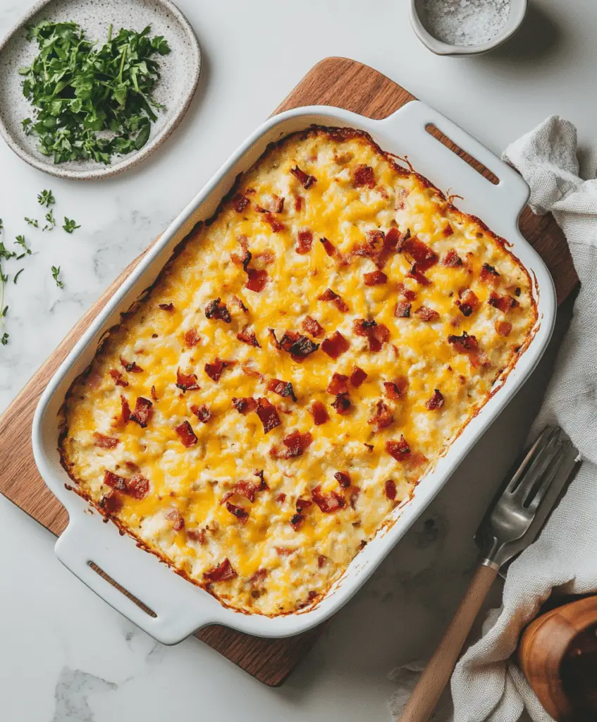 Cheesy Amish Breakfast Casserole Recipe - sandyrecipes.com
