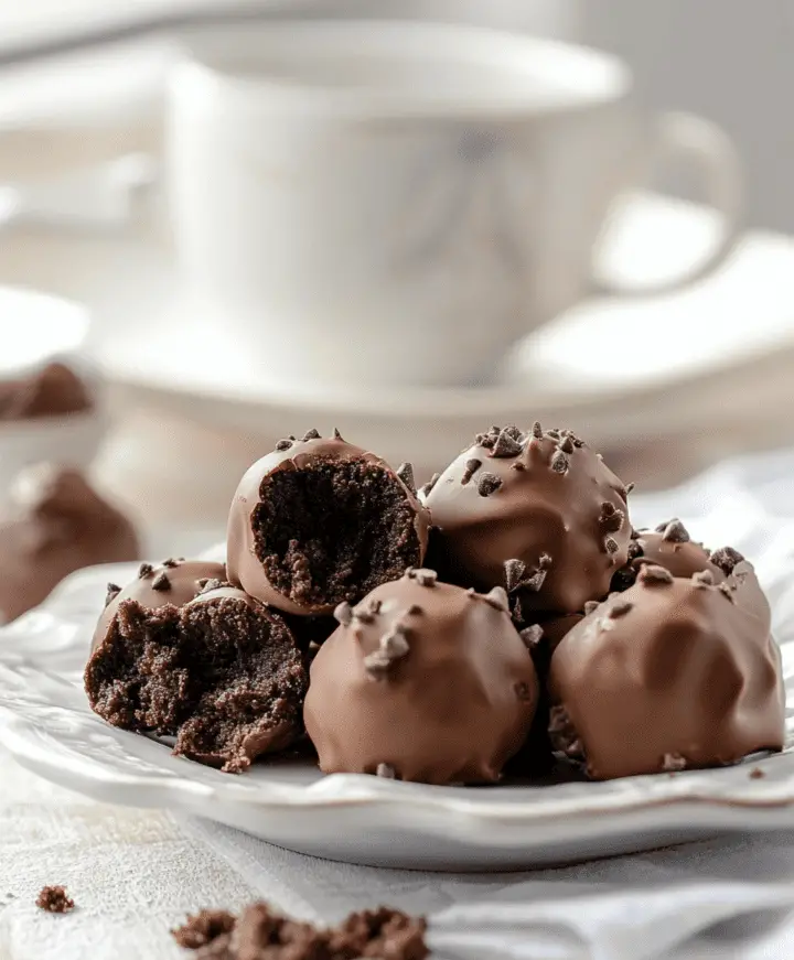 Easy Brownie Truffles Recipe - sandyrecipes.com