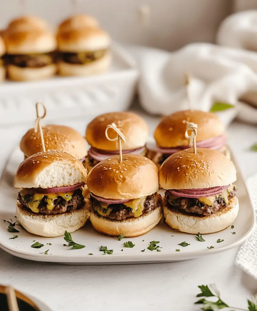 Mini Sliders Recipe - sandyrecipes.com