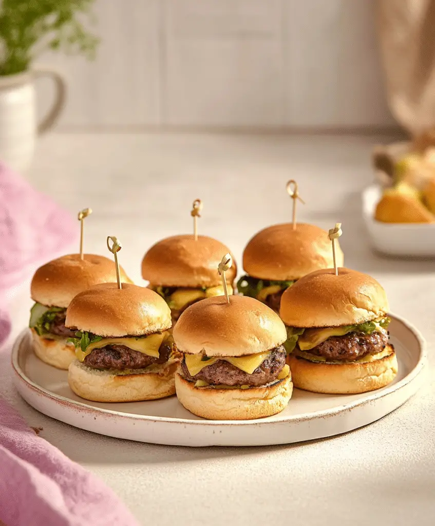 Mini Sliders Recipe - sandyrecipes.com