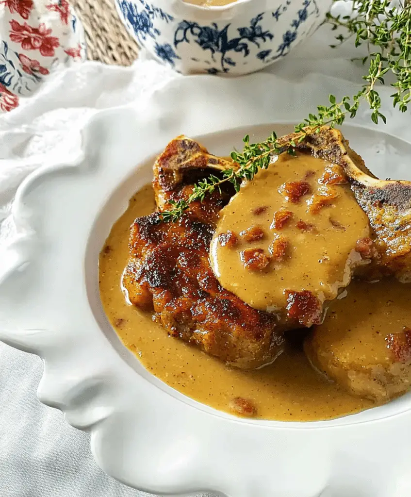 Country Fried Pork Chops With Bacon Gravy Recipe - sandyrecipes.com