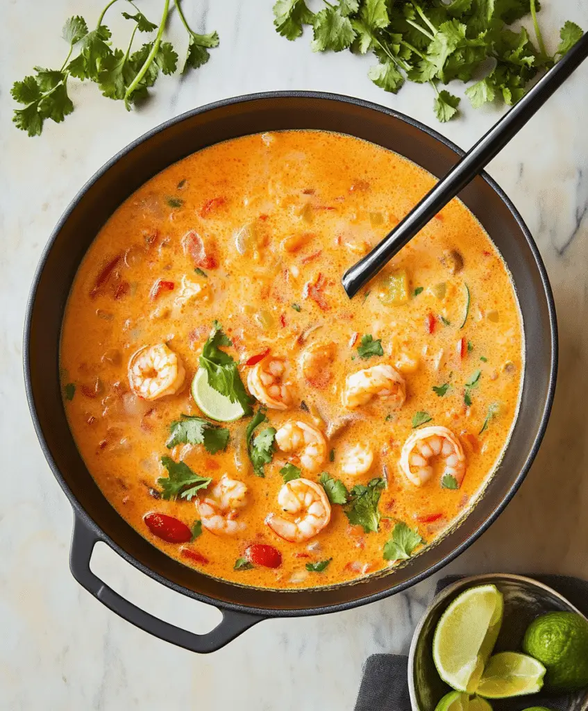 Quick And Spicy Shrimp Soup Recipe - sandyrecipes.com