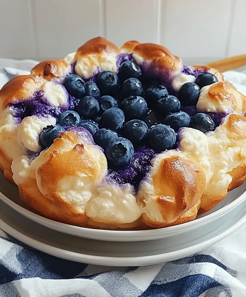 Blueberry Fluffy Cottage Cheese Cloud Bread Recipe - sandyrecipes.com
