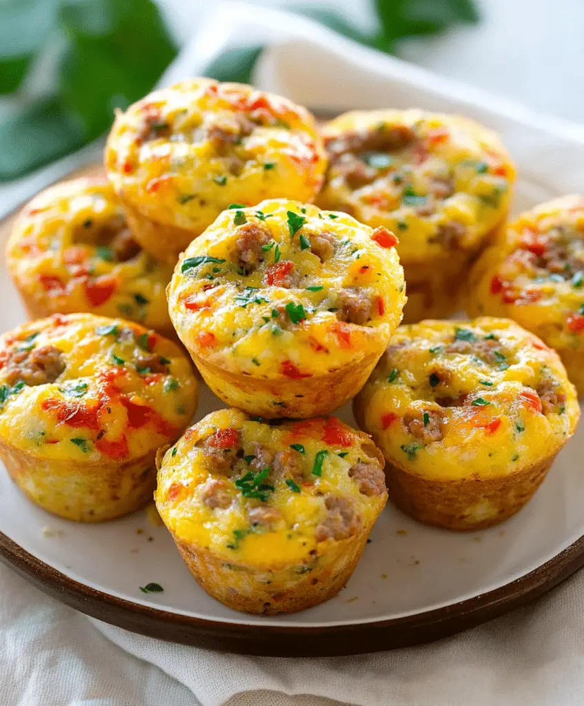 Easy Sausage Breakfast Muffins Recipe - sandyrecipes.com