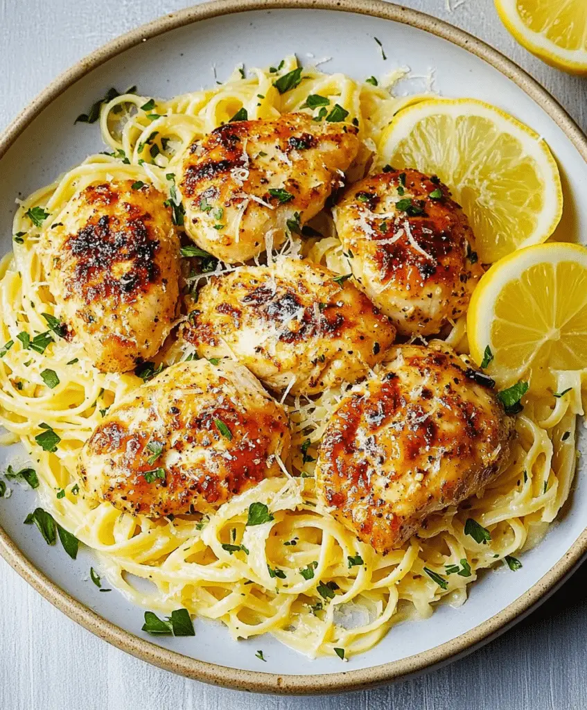 Lemon Garlic Butter Chicken With Parmesan Linguine Recipe ...