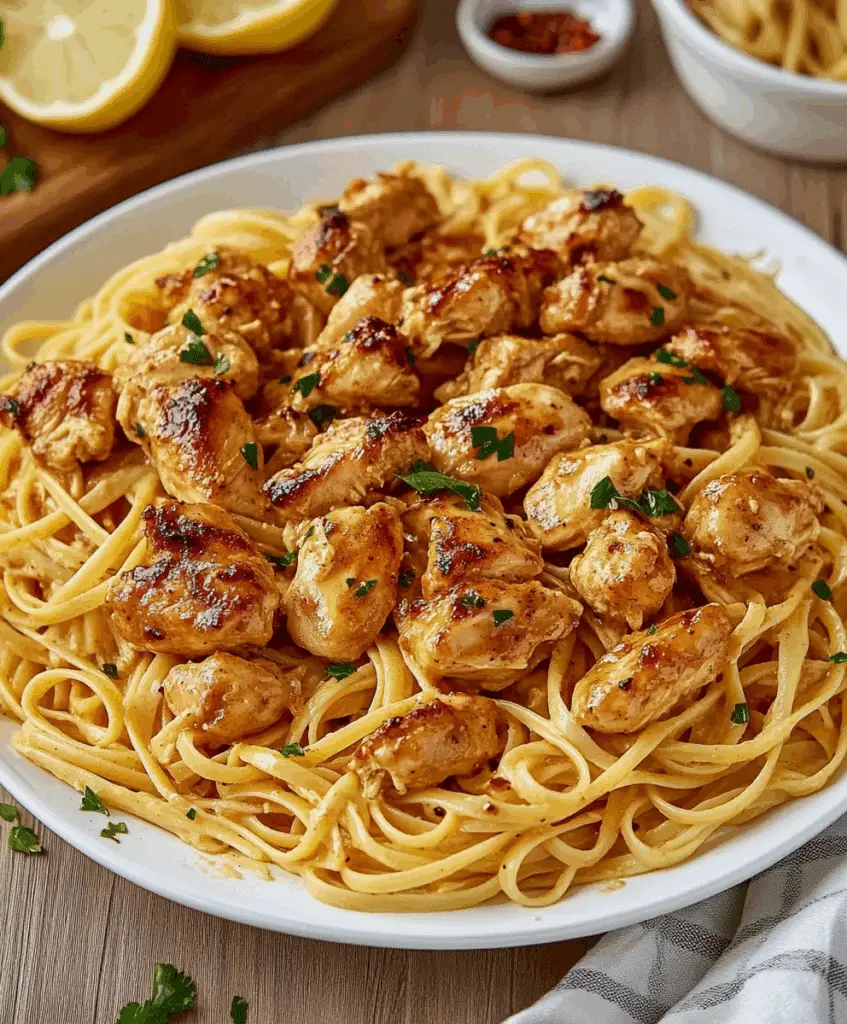 Cowboy Butter Chicken Linguine Recipe - sandyrecipes.com