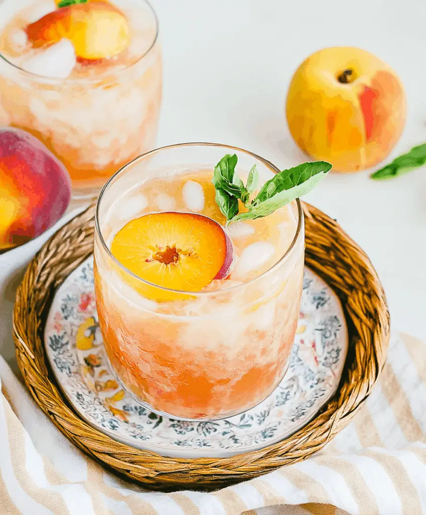 How To Make Peach Lemonade Recipe - sandyrecipes.com