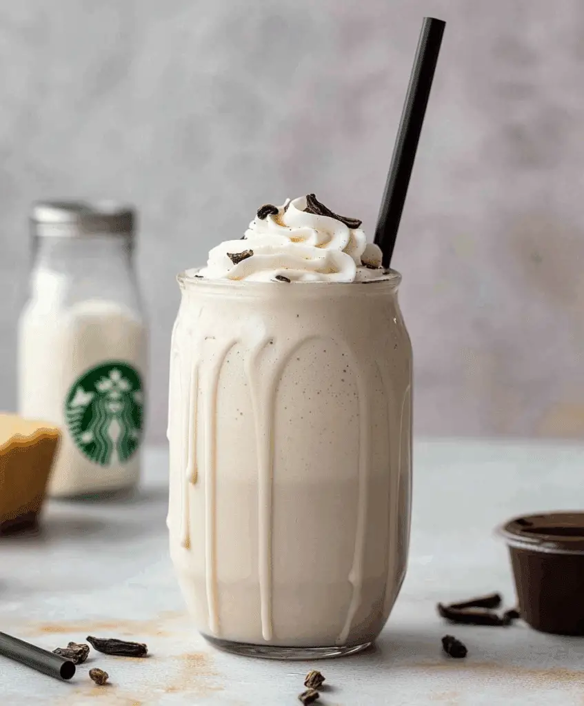 Vanilla Bean Frappuccino Recipe - sandyrecipes.com