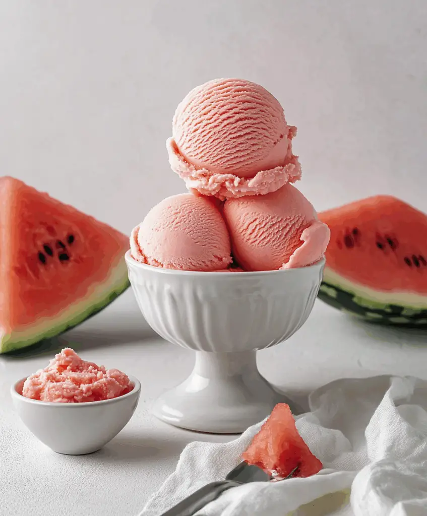 2-ingredient Watermelon Gelato Recipe - sandyrecipes.com