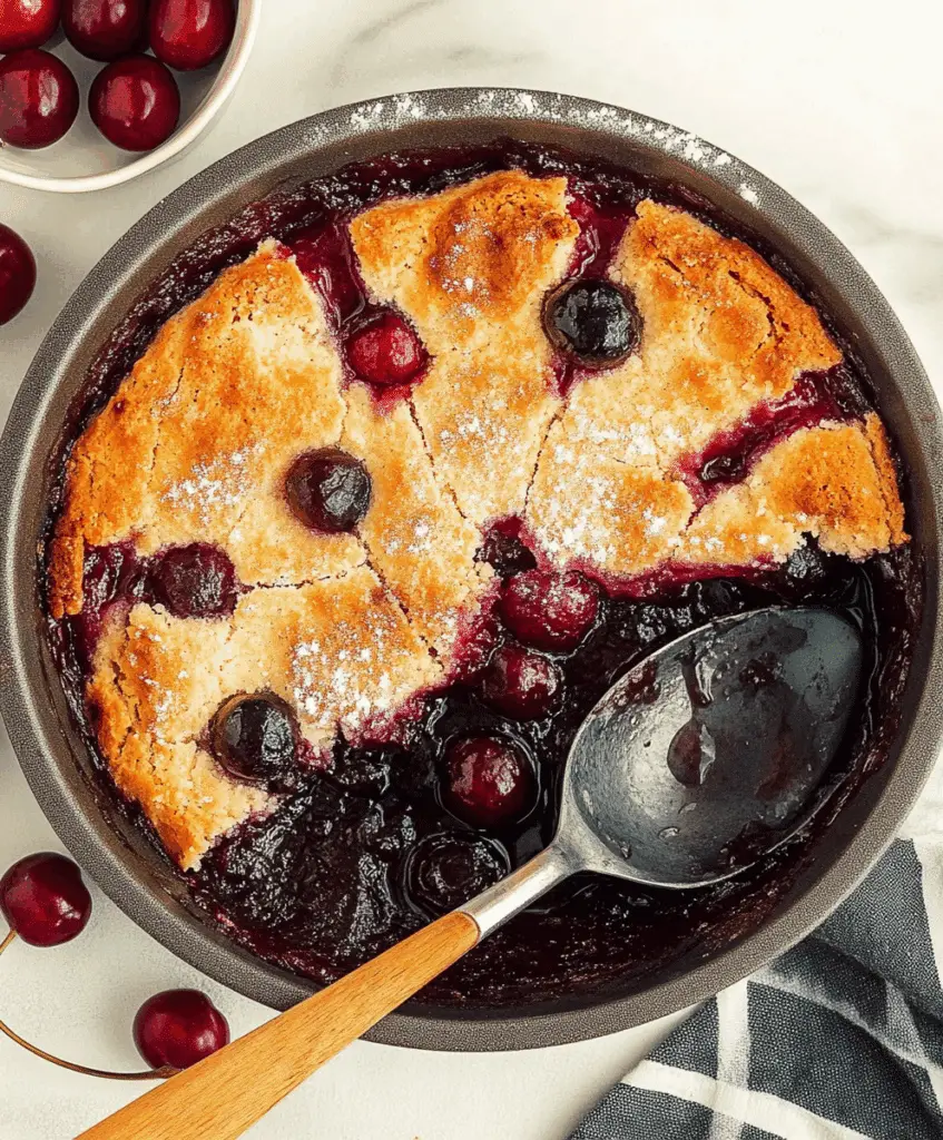 Cherry Cobbler Recipe - sandyrecipes.com