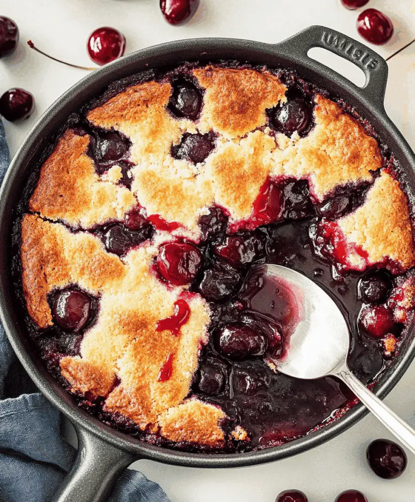 Cherry Cobbler Recipe - sandyrecipes.com