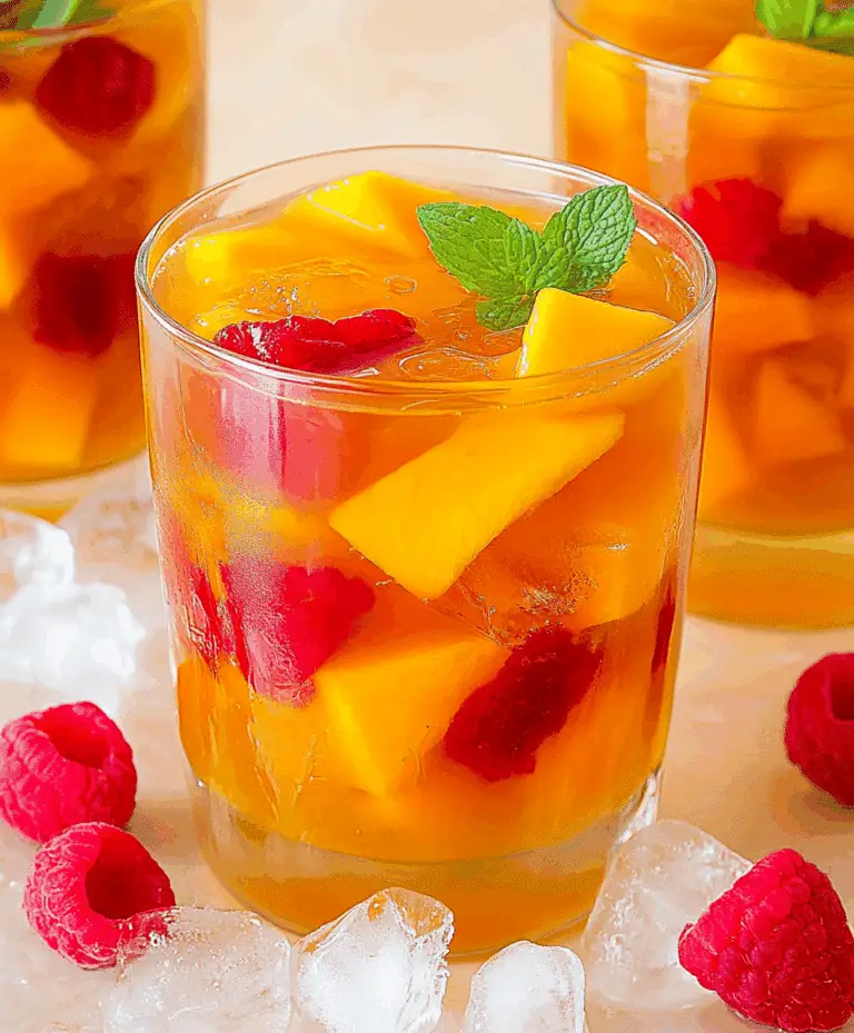 Homemade Mango Iced Tea Recipe - sandyrecipes.com