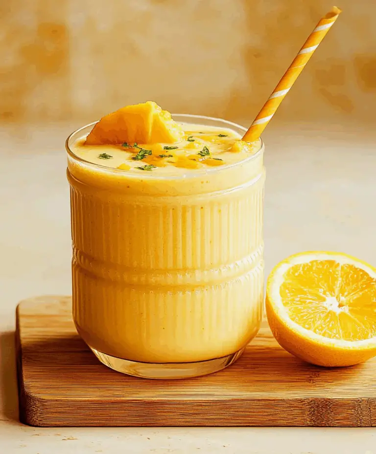 Orange Mango Smoothie Recipe - sandyrecipes.com