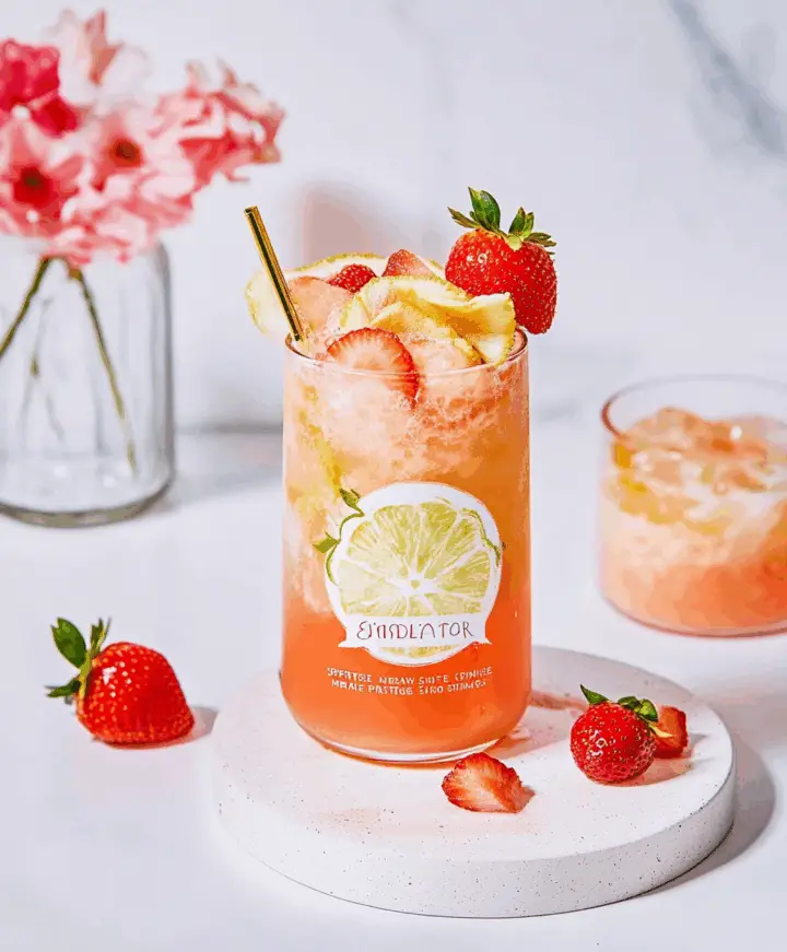 Springtime Strawberry Sipper Recipe - sandyrecipes.com