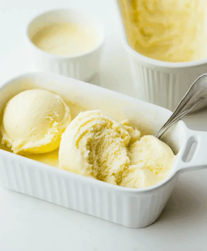 Summer Lemon Frozen Custard Recipe - sandyrecipes.com