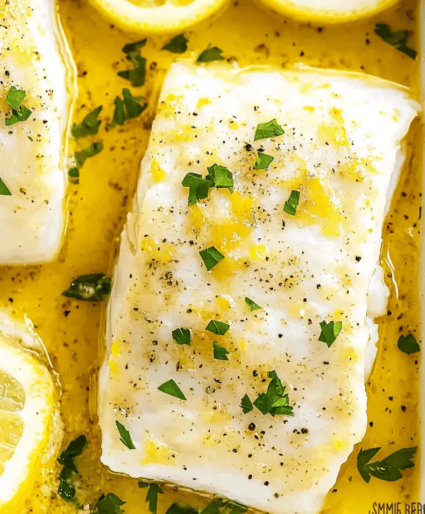 Summer Lemon Butter Baked Cod Seafood Recipe - sandyrecipes.com